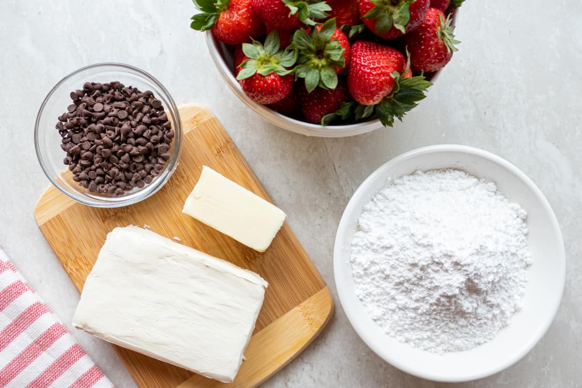 Strawberry Santas with Cream Cheese Filling