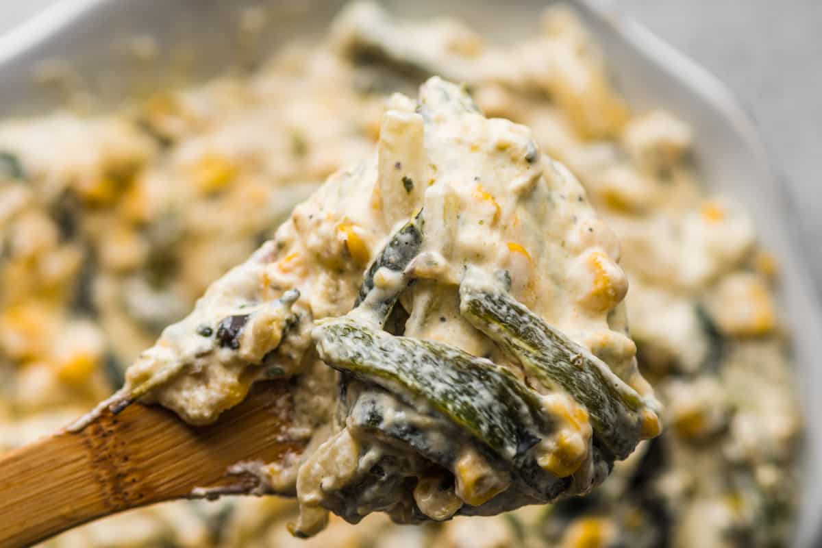 Salsa Poblano (Mexican Rajas con Queso)
